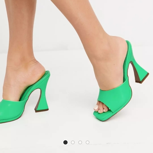 Shoes | Asos Design Noland Platform Heeled Mules | Poshmark